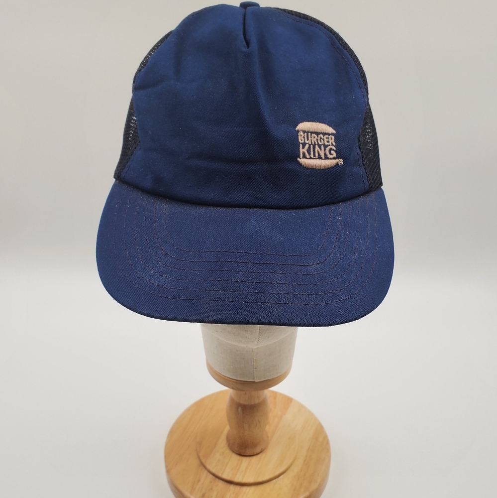 Vintage Burger King Employee Mesh Snap Back Hat - Gem